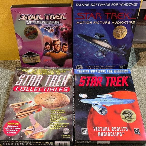 Star Trek | Other | 4 Older 99s Star Trek Windows Pc Cdrom Vintage ...